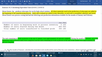 Introductory Accounting 2 - Problem Demo Exercise 18-2 - LEARNscape ...