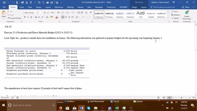 Introductory Accounting 2 - Problem Demo Exercise 23-4 - LEARNscape ...