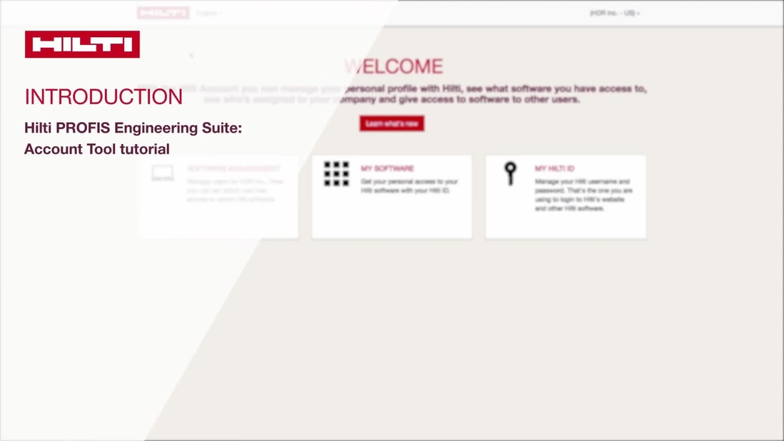 Hilti PROFIS Engineering Suite Account Tool Tutorial - Enginee...