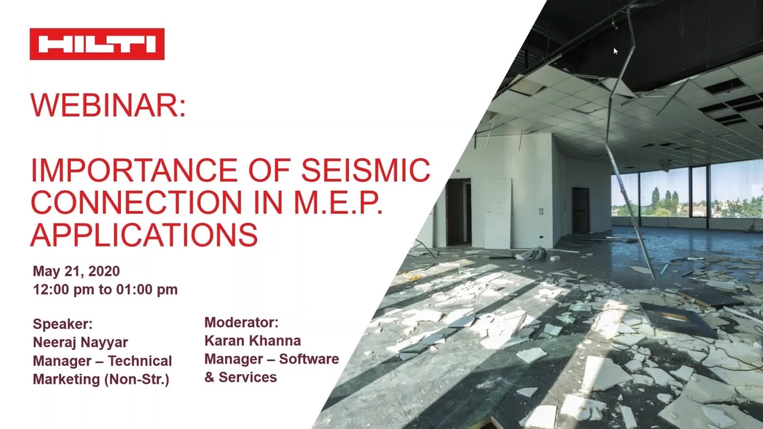 Importance of Seismic Connection in MEP Applications - Enginee...