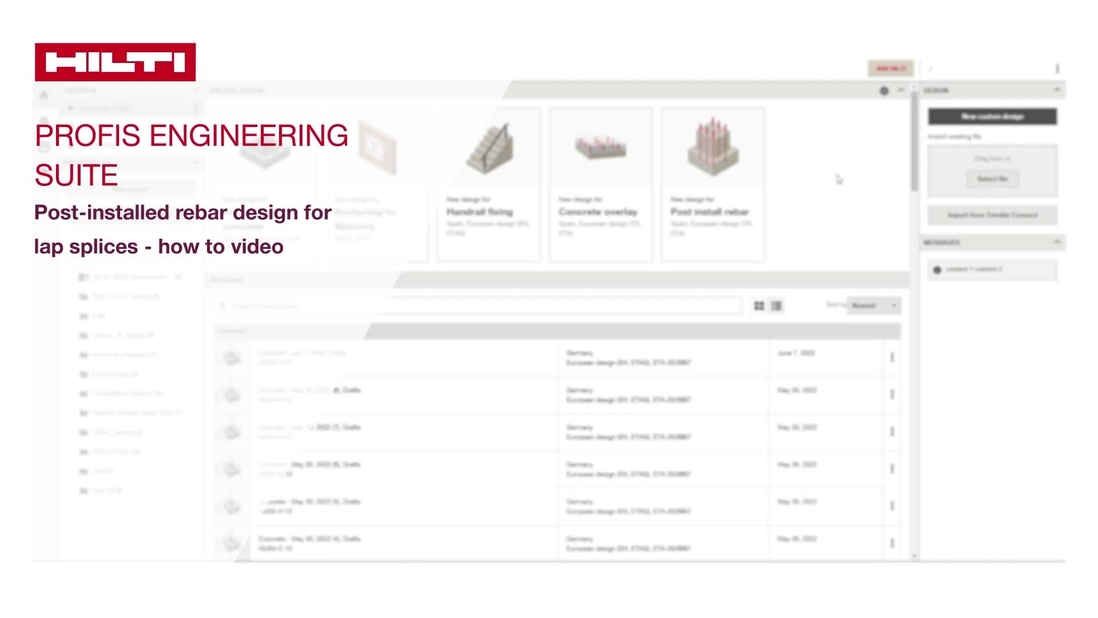 How To - Design Post-Installed Rebar Lap Splice Connections