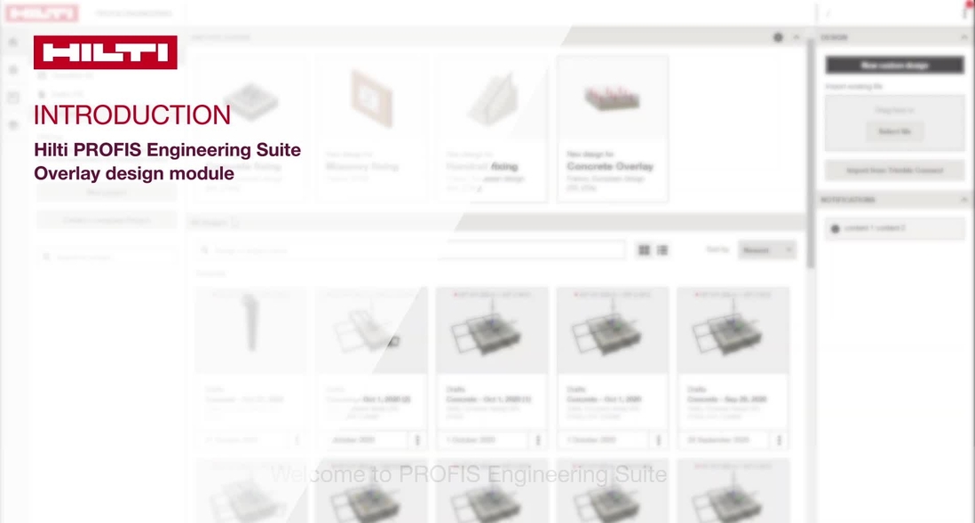 PROFIS Engineering - Concrete Overlay Module - Engineering Cen