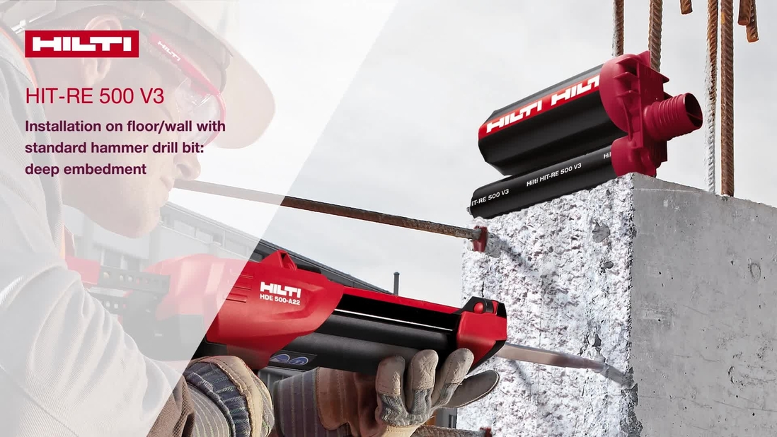 Installation RE500 V3 Standard Hammer Drill Bit (Deep Embedmen...
