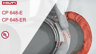 HOW TO install Hilti CP 648-E firestop wrap and retaining coll...