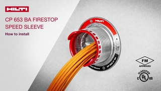 HOW TO install CP 653 Firestop Speed Sleeve - Engineering Cent