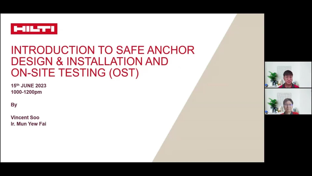 Introduction to safe anchor design to installation and On-Site...