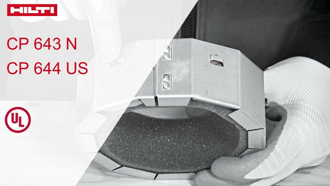 HOW TO install Hilti CP 643 N and CP 644 firestop collar - Eng...