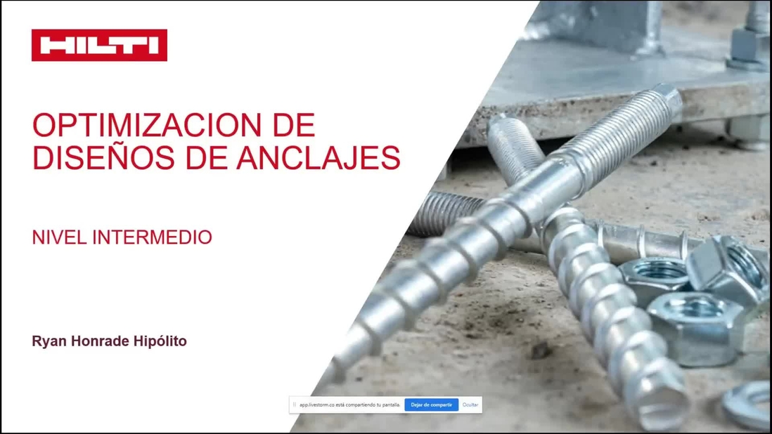 Curso de diseño de anclajes. Nivel intermedio Optimización de ...