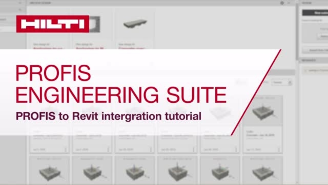 PROFIS Engineering Suite - PROFIS TO Revit Integration - Engineering Center