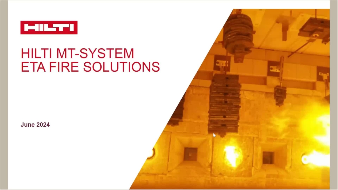Fire rated MEP Supports - BIM with Hilti - Engineering Centre