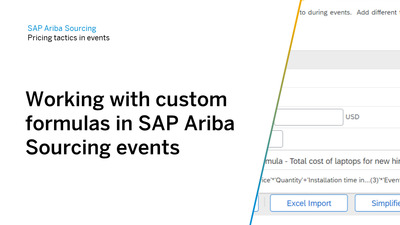 Working with Custom Formulas in SAP Ariba Sourcing Events - openSAP ...