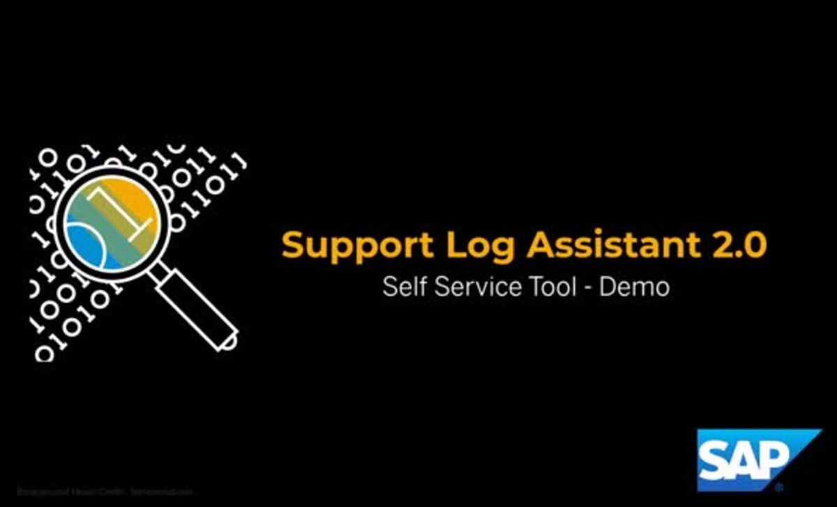 SAP Video - Support Log Assistant - Self Service Tool Demo