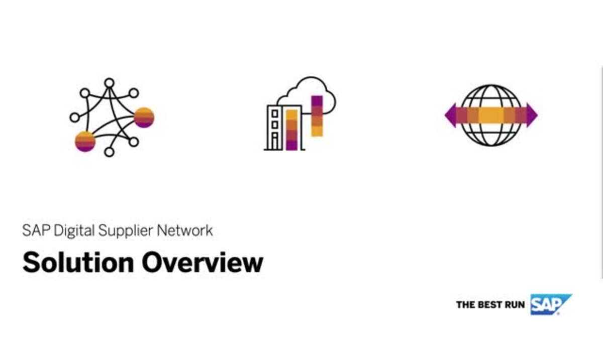 SAP Video - Solution Overview - SAP Digital Supplier Network