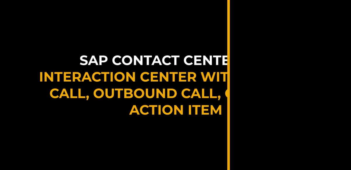 SAP Video - SAP Contact Center 365 - Interaction Center with Inbound ...