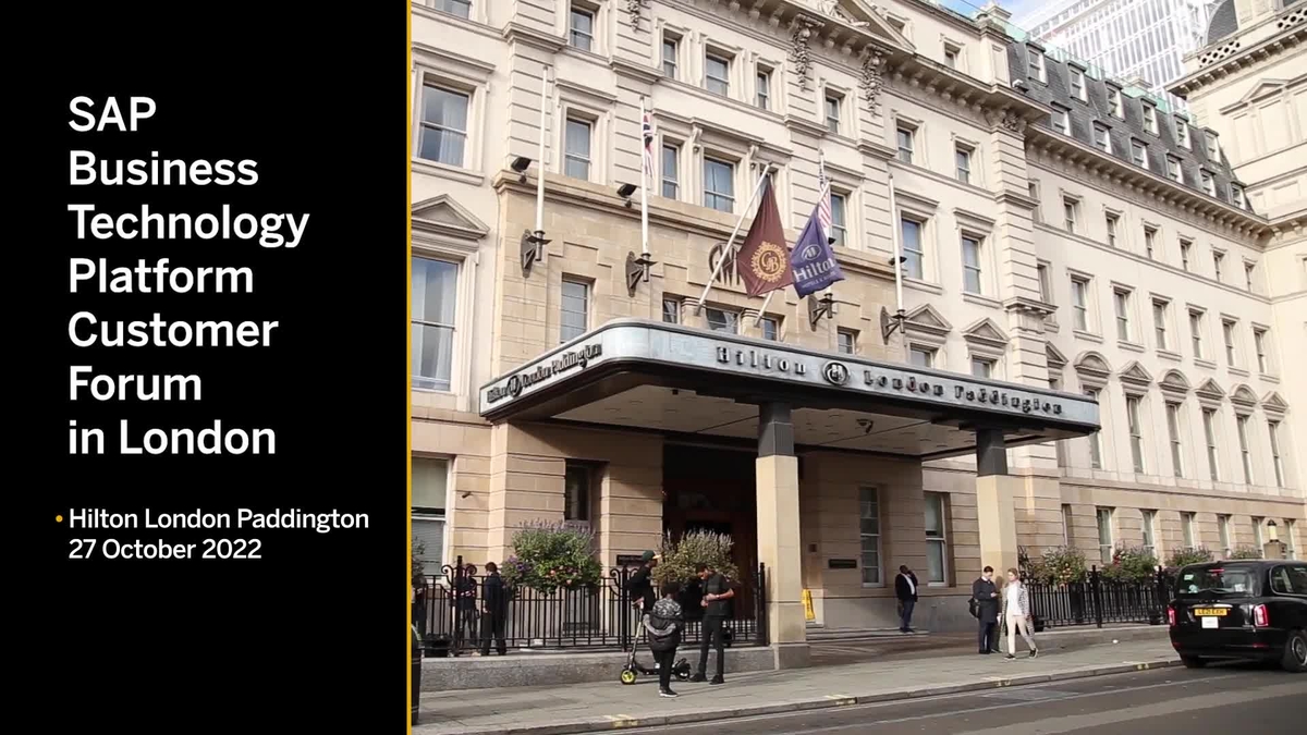 SAP Video - BTP Customer Forum 27 October 2022 @ Hilton London