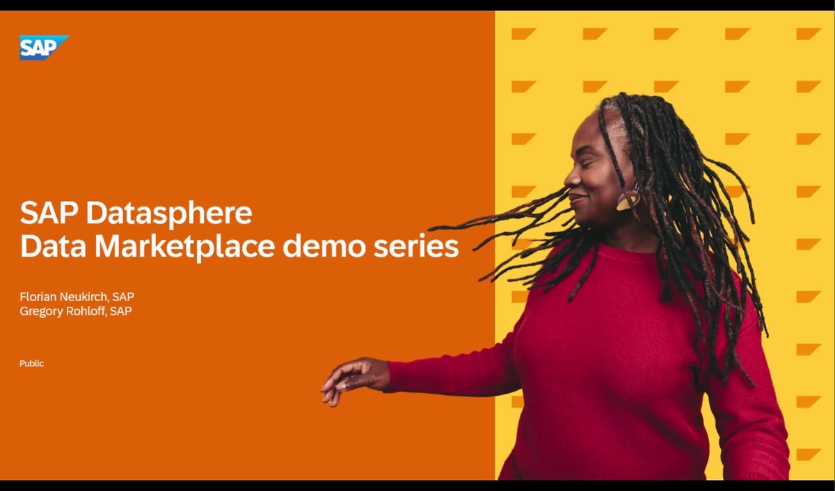 SAP Video - Demo series - part 7 E2E use case realizing a data product ...