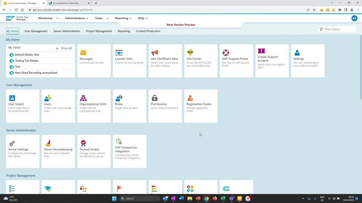 SAP Video - SAP Enable Now - How to use the new default machine ...