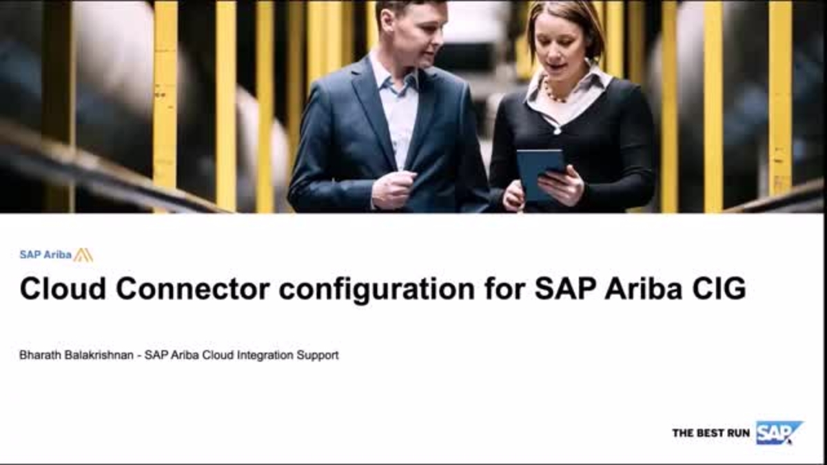 SAP Video - Cloud Integration Gateway (CIG) Cloud Connector Configuration