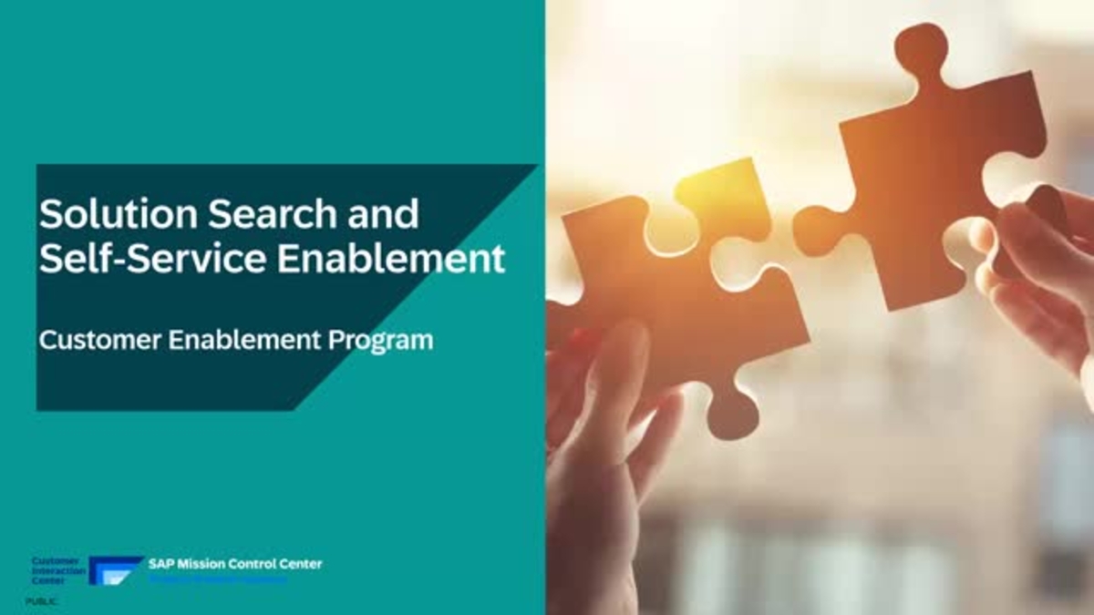 SAP Video - Solution Search and Self Service Enablement [Spanish]