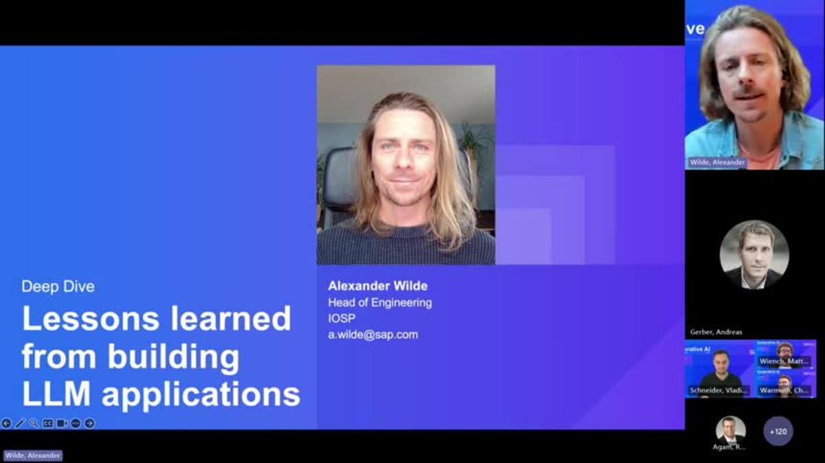 SAP Video - Lessons learned from building LLM applications