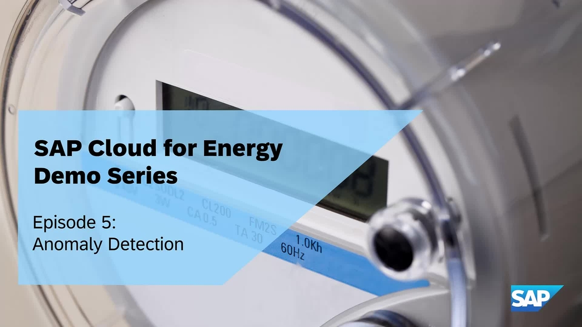 Sap Video Sap Cloud For Energy Demo Series Anomaly Detection