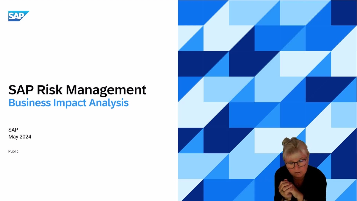 SAP Video - SAP Risk Management - Business Impact Analysis