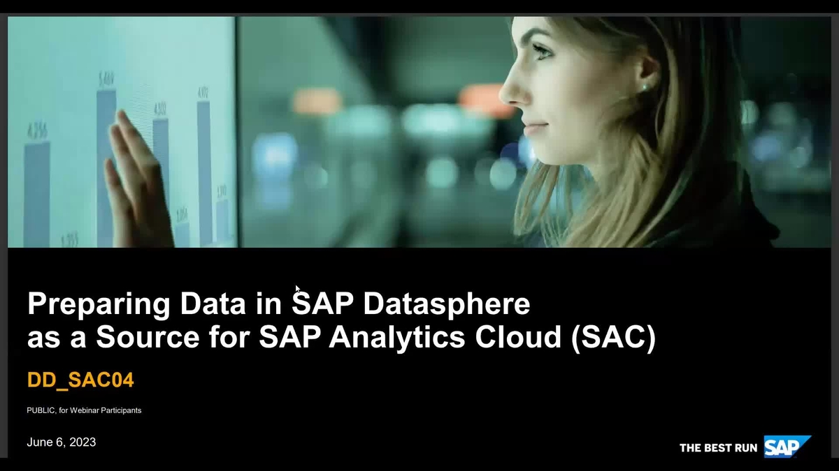 SAP Video - Preparing Data in SAP Datasphere as a source for SAP Analytics Cloud (Recorded ...