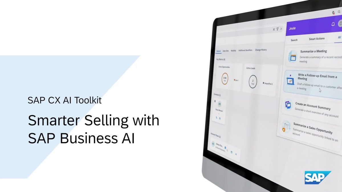 SAP Video - SAP CX AI Toolkit: Smarter Selling with Business AI