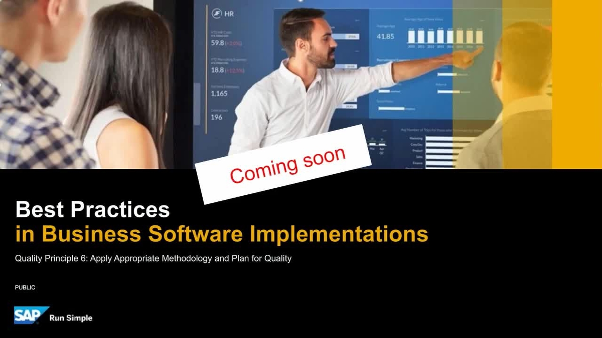 SAP Video - SAP Quality Principle 6: Apply appropriate methodology and ...