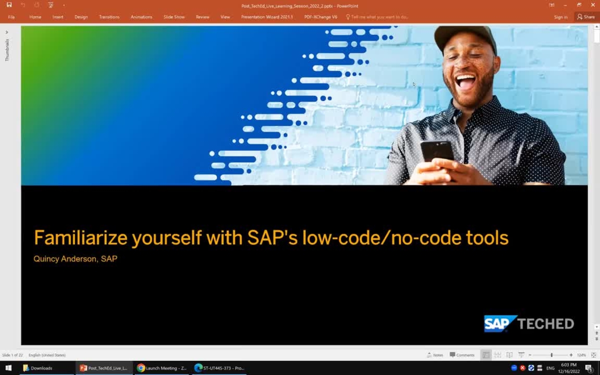 SAP Video - Familiarize yourself with SAP's low-code/no-code tools