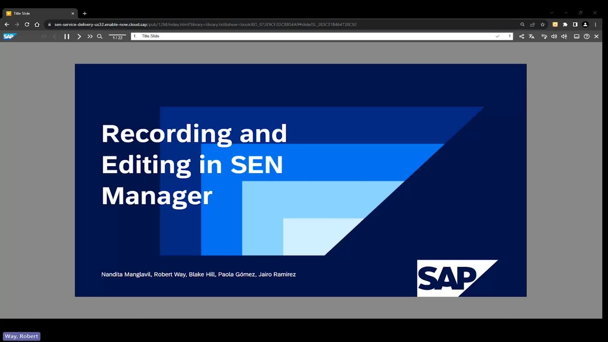 SAP Video - Recording and Editing in Enable Now Manager MAR 2024