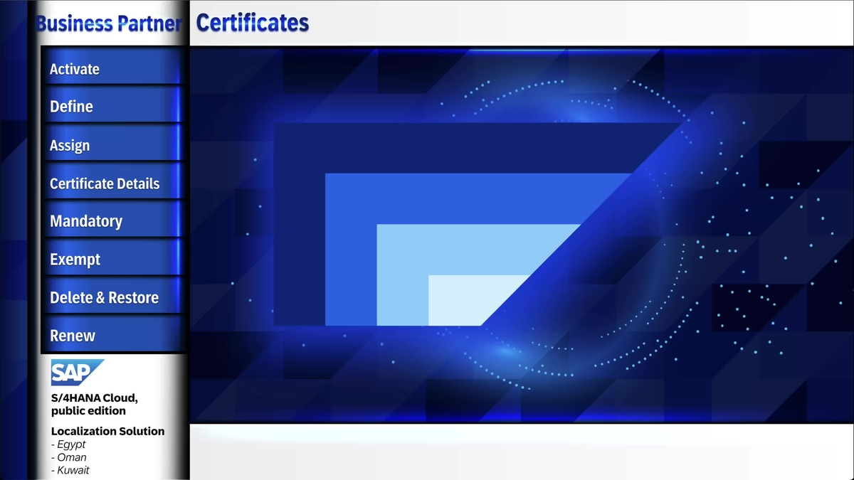 SAP Video - Business Partner Certificates
