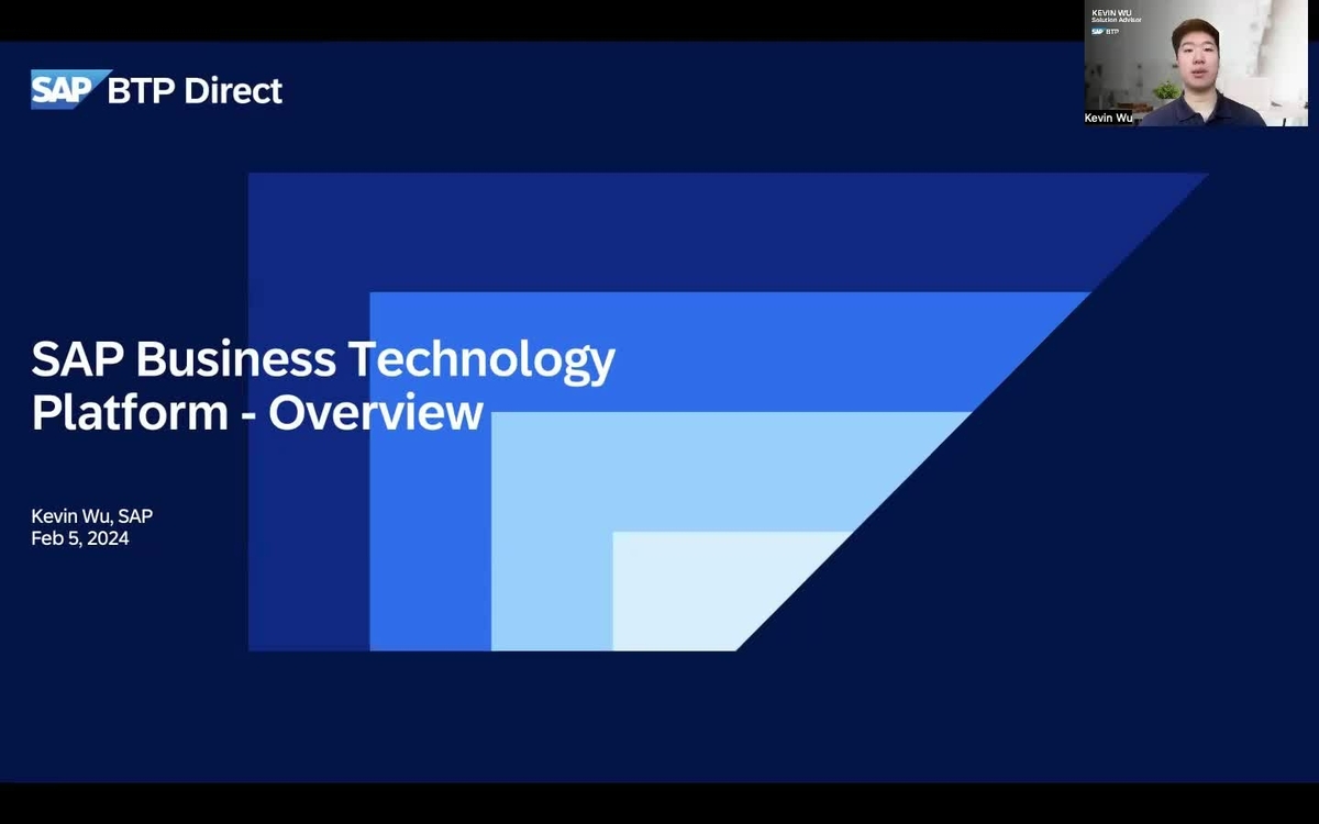 SAP Video - BTP Direct Overview