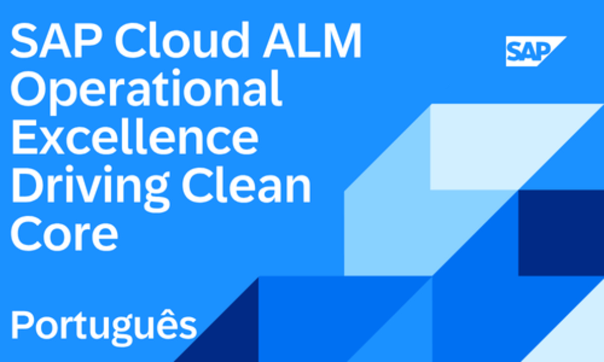 SAP Video - [Webinar] Português - SAP Cloud ALM - Operational ...