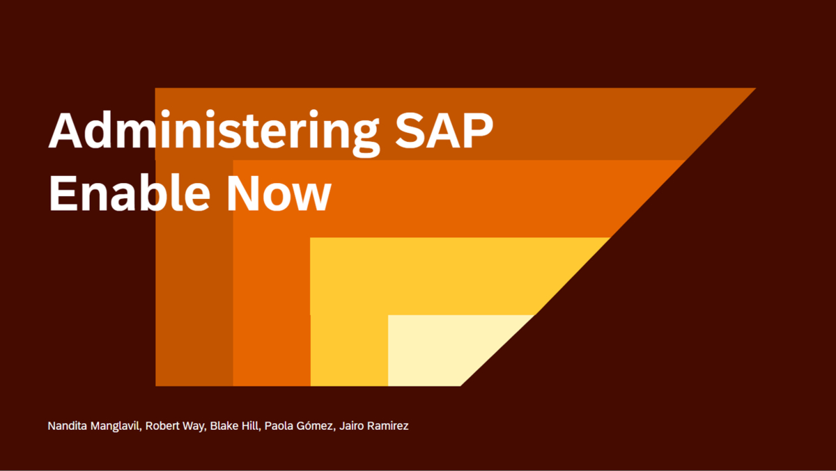 SAP Video - SAP Enable Now Administration SEP 2024