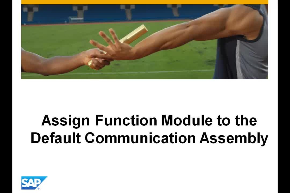 SAP Video - How to assign a function module to the default CA