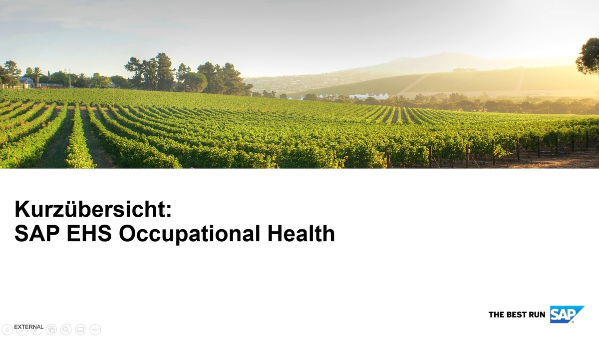 SAP Video - Kurzübersicht: SAP EHS Occupational Health