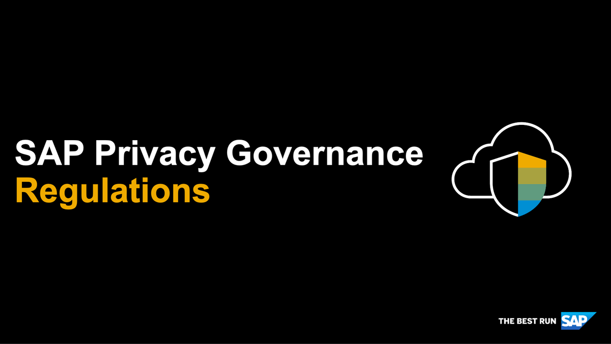 SAP Video - Regulations - SAP Privacy Governance