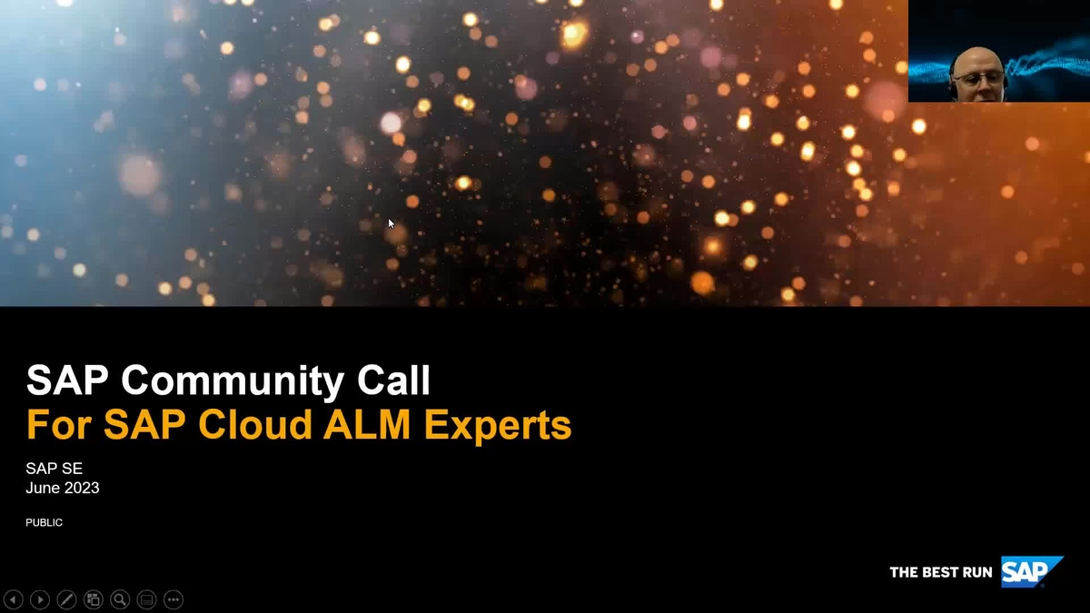 SAP Video - SAP Community Call for SAP Cloud ALM Experts 2023: June