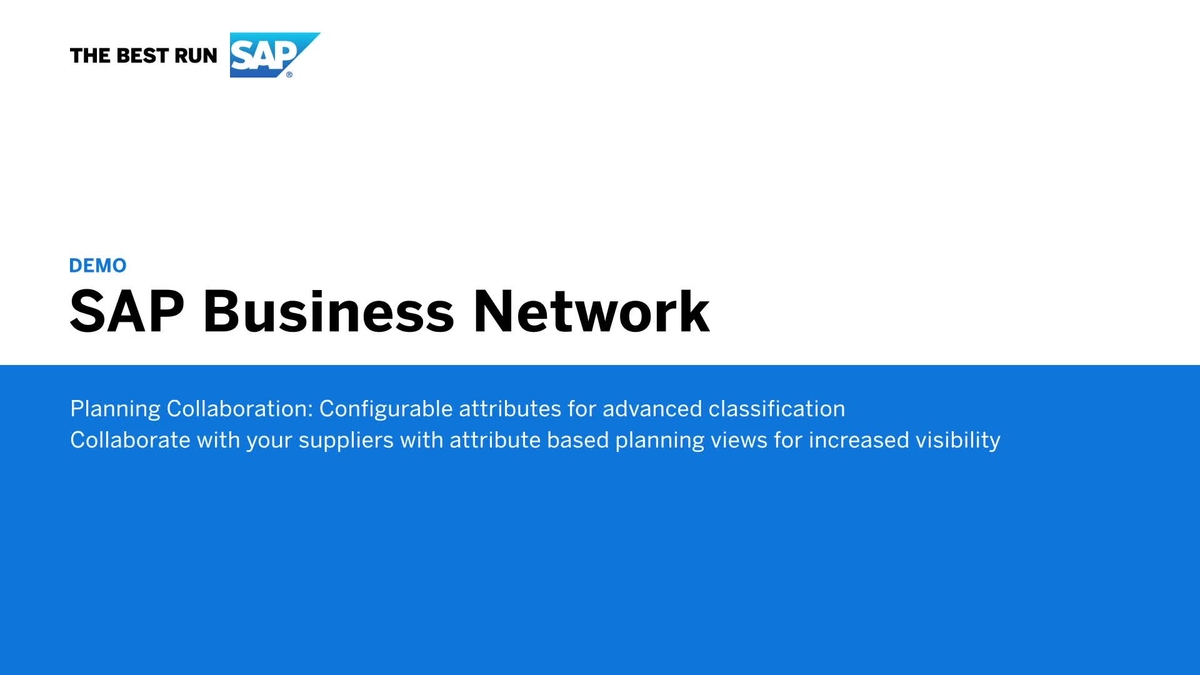 SAP Video - SCC Feature Video: Planning Collaboration