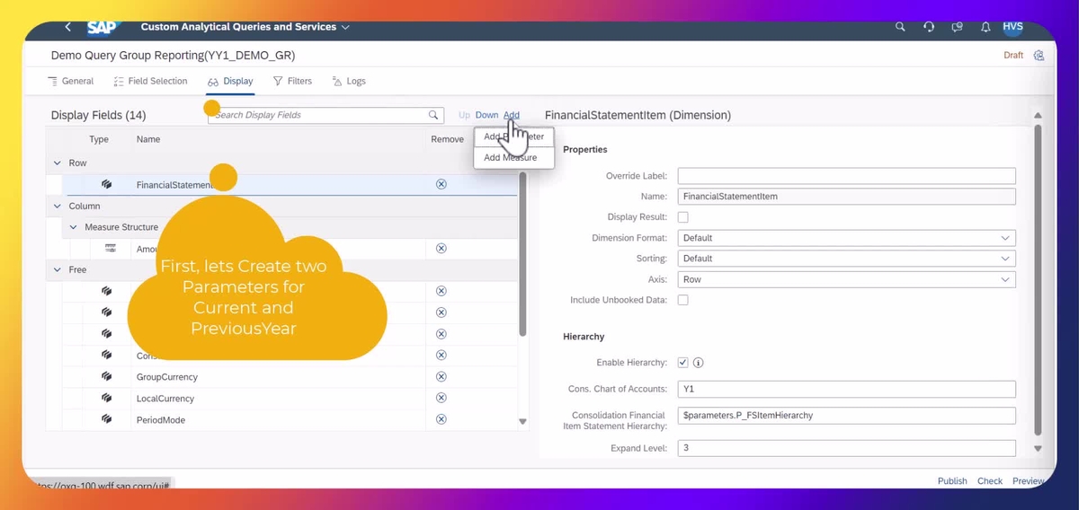 SAP Video - Restricted Structure Member