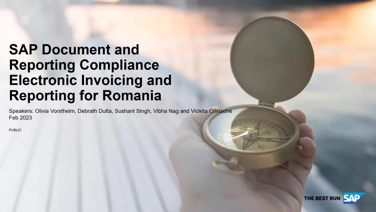 SAP Video - E-Invoices in Romania (e-Factura) are now supported with ...