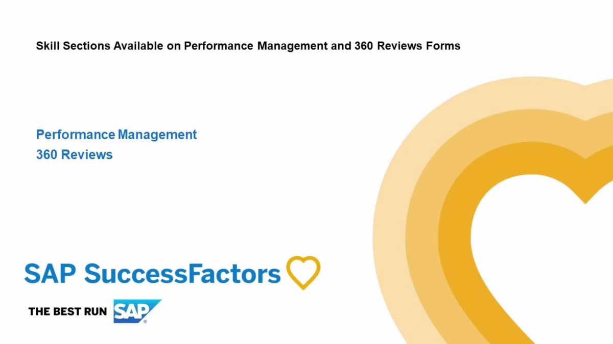 SAP Video - Skill Sections Available on Performance Management and 360 ...