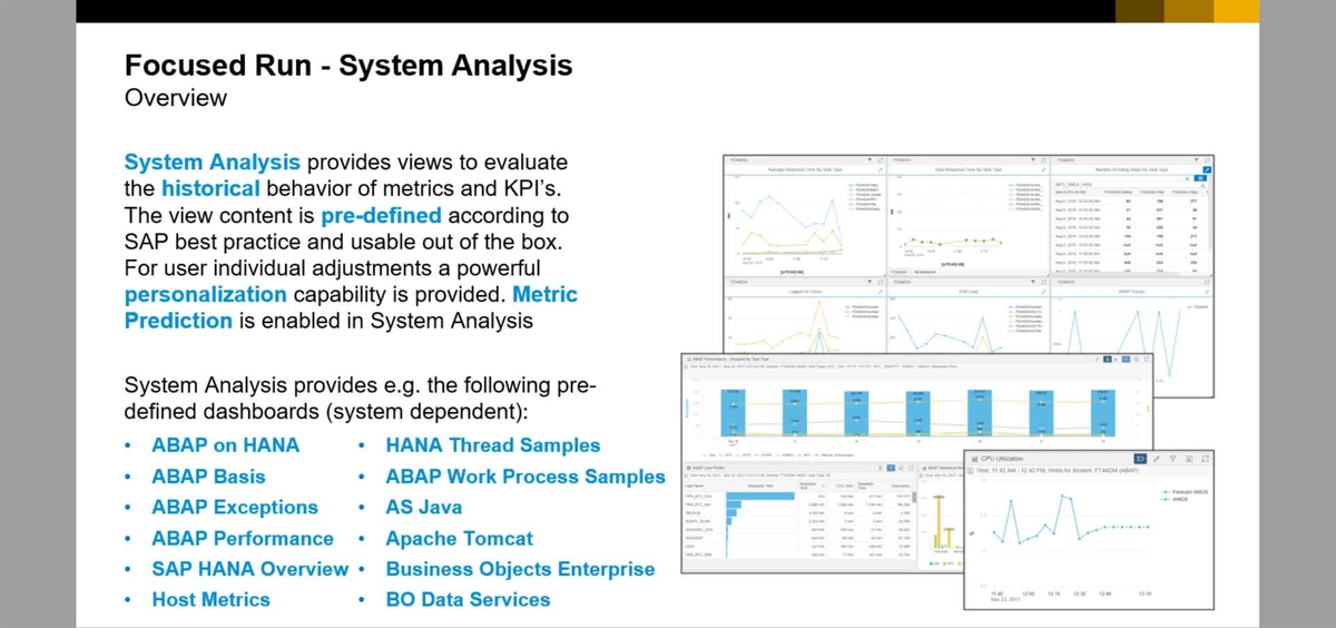 SAP Video - SAP Focused Run - System Analysis