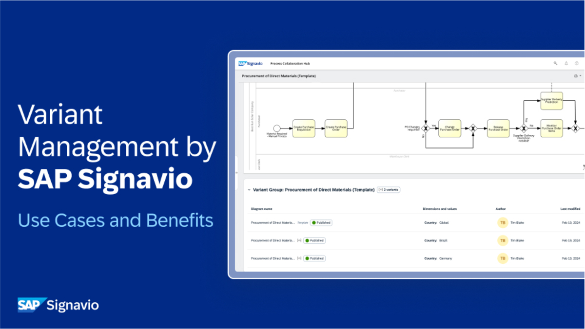 SAP Video - The Use Cases and Benefits of Variant Management by SAP Signavio