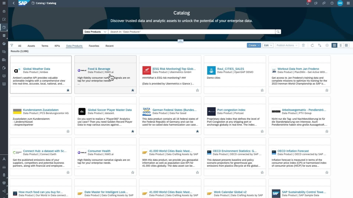 SAP Video - Discover Data Products in Datasphere catalog