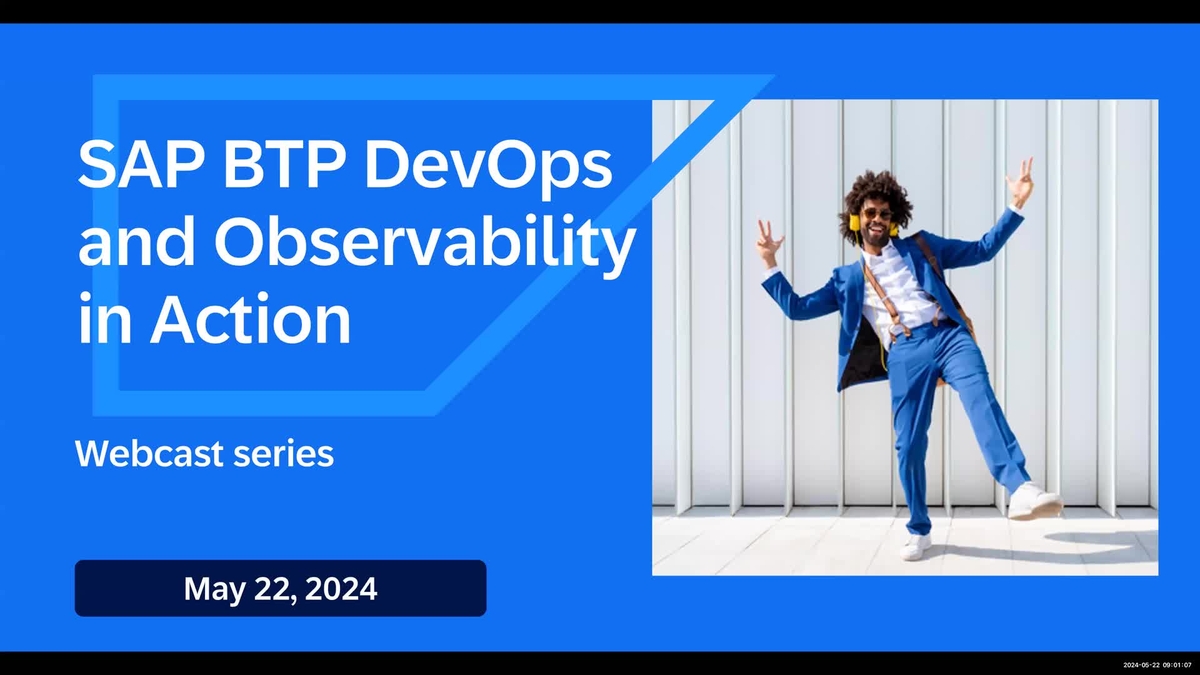 SAP Video - SAP BTP DevOps and Observability in Action: Get a Demo on ...