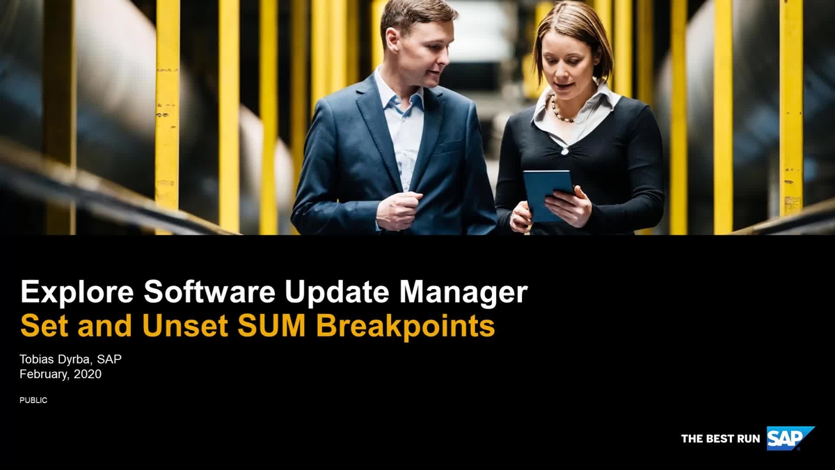 SAP Video - Set and Unset SUM Breakpoints