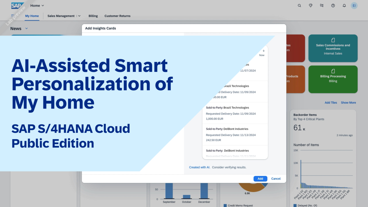 SAP Video - 2502 Beta AI-Assisted Smart Personalization of My Home
