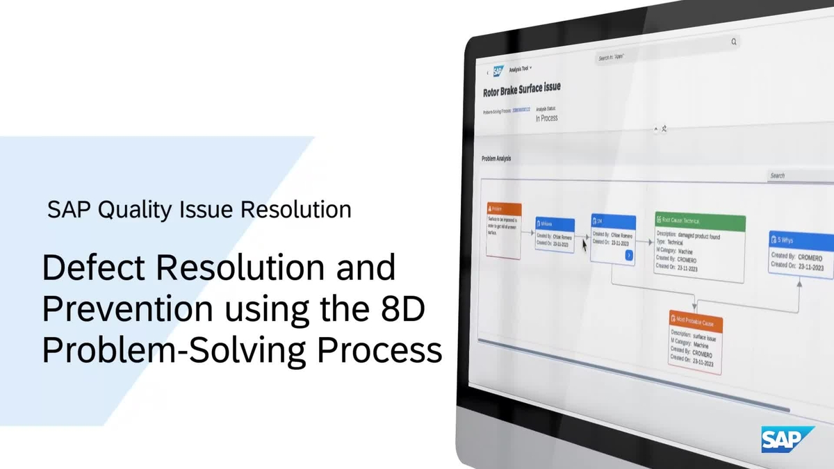 SAP Video - Solve quality problems quickly with SAP Quality Issue Resolution